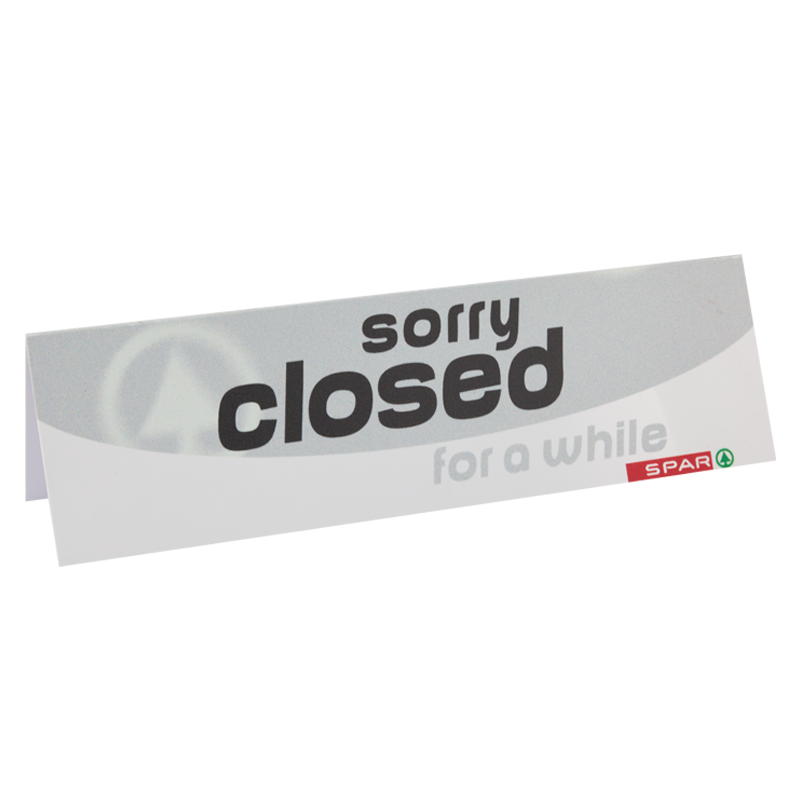 SPAR Till closed sign – 185solutions.com